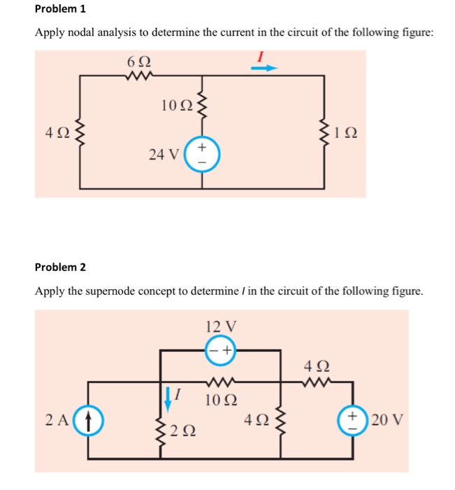 Solved Problem 1 Apply nodal analysis to determine the | Chegg.com