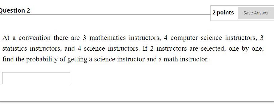 Solved Question 22 ﻿pointsAt a convention there are 3 | Chegg.com