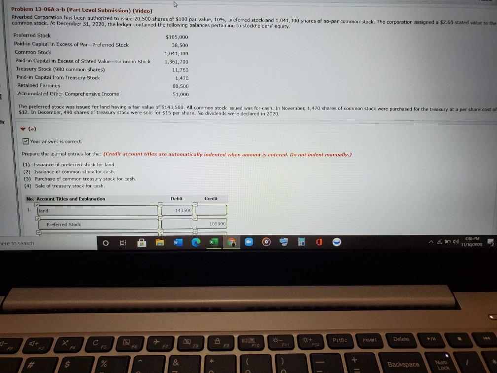 Solved Problem 13-06A a-b (Part Level Submission) (Video) | Chegg.com