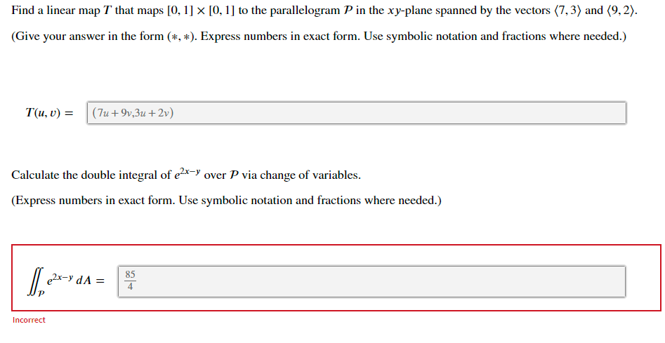 Solved Find a linear map T ﻿that maps [0,1]×[0,1] ﻿to the | Chegg.com