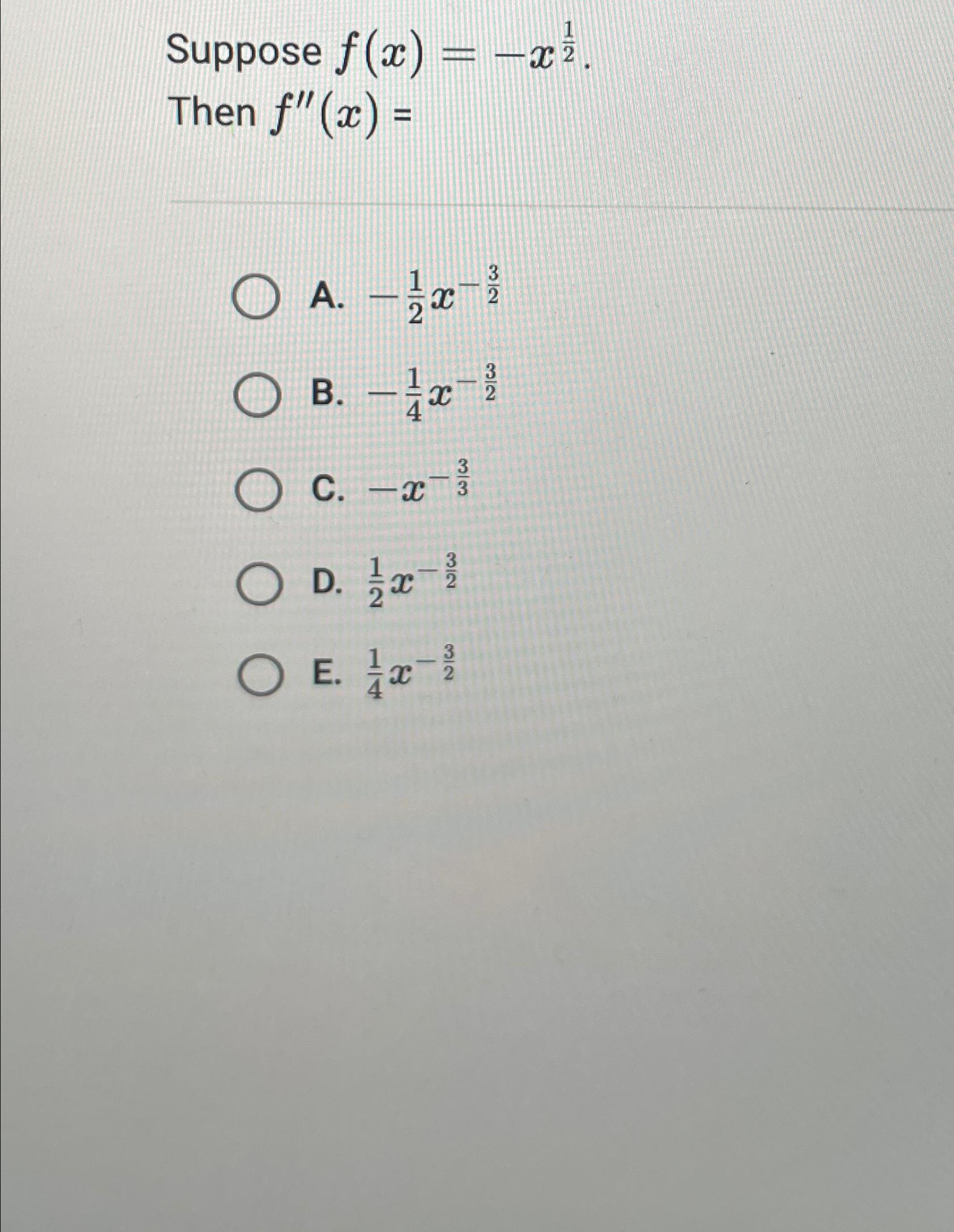 Solved Suppose f(x)=-x12.Then | Chegg.com