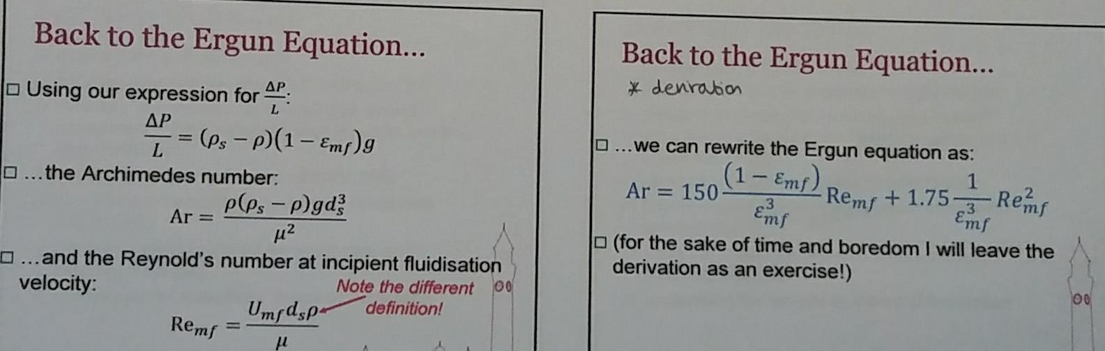 Solved Back to the Ergun Equation... Back to the Ergun | Chegg.com