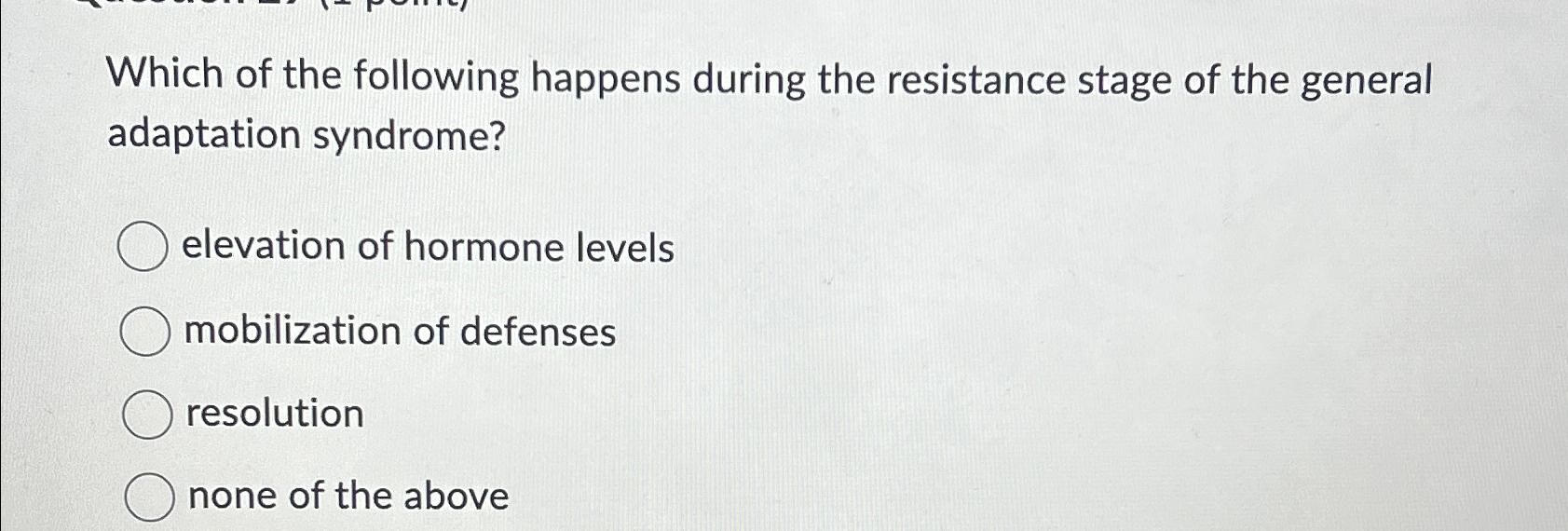 Solved Which of the following happens during the resistance | Chegg.com