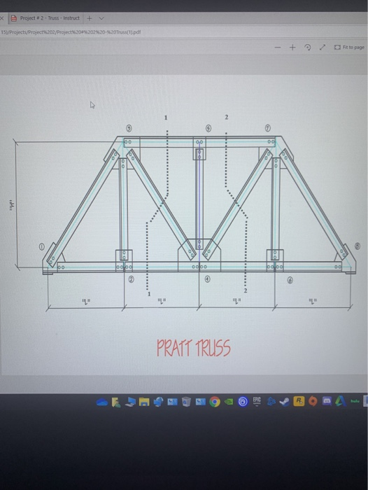 Solved - + CMCE 1115 Project # 2 - Truss Spring 2020 CM C E | Chegg.com