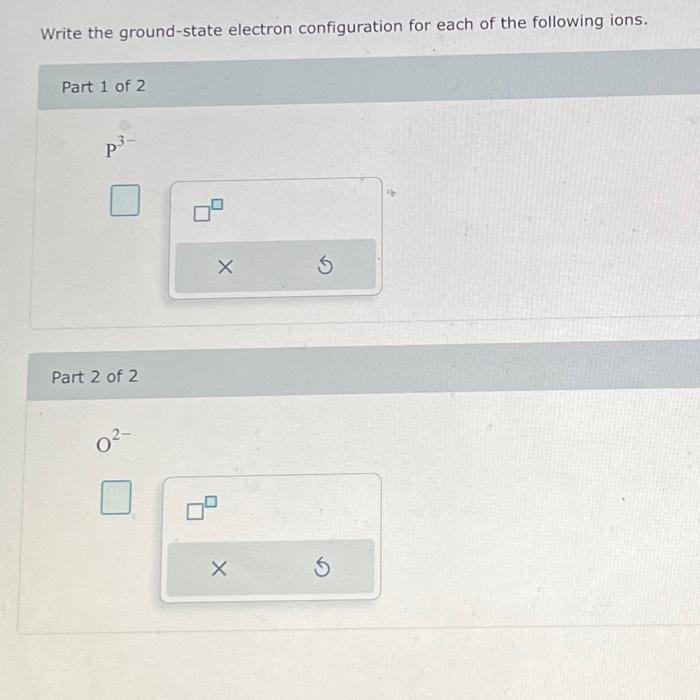 Solved Write the ground-state electron configuration for | Chegg.com