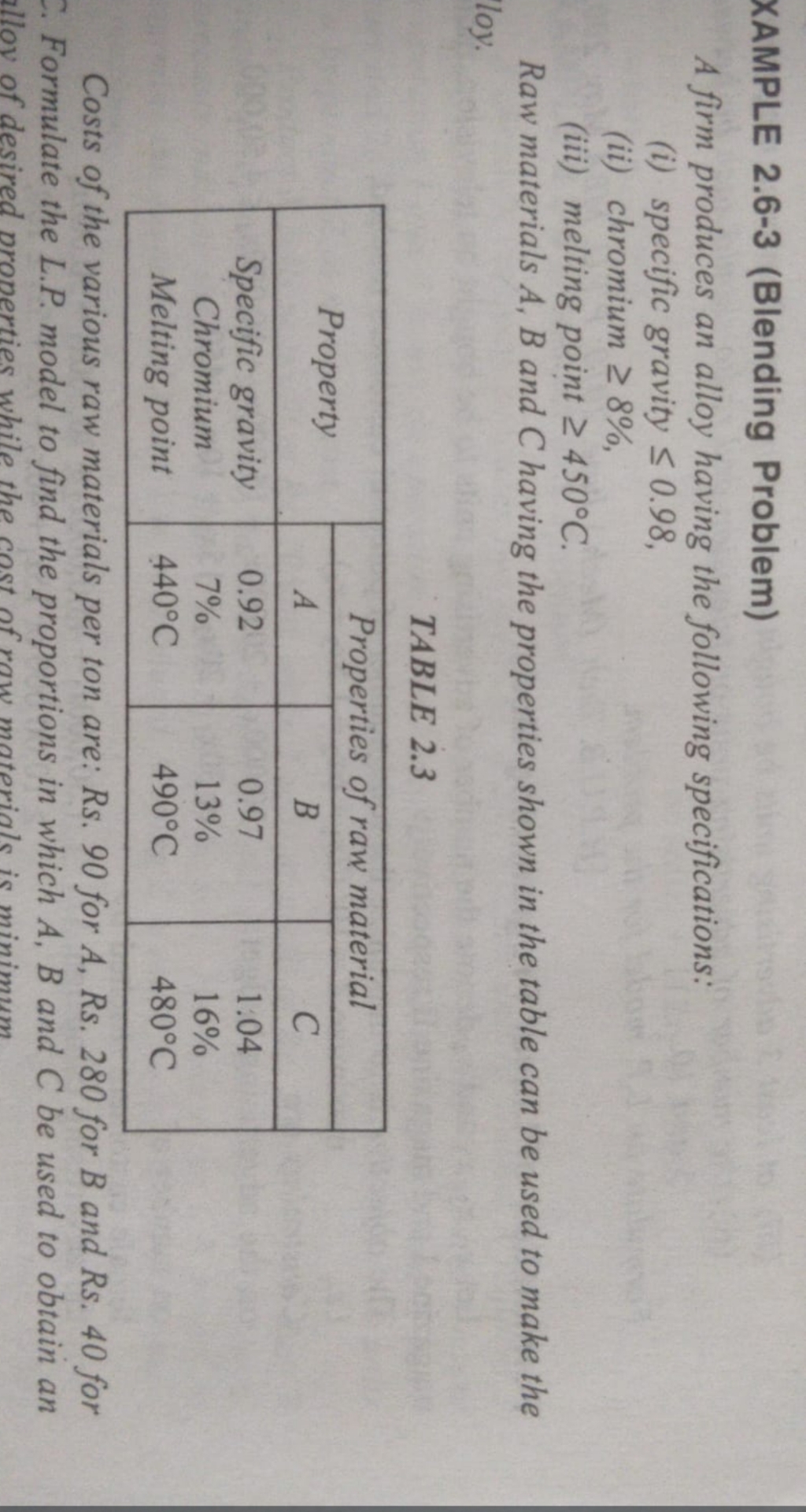 Solved XAMPLE 2.6-3 (Blending Problem)A firm produces an | Chegg.com