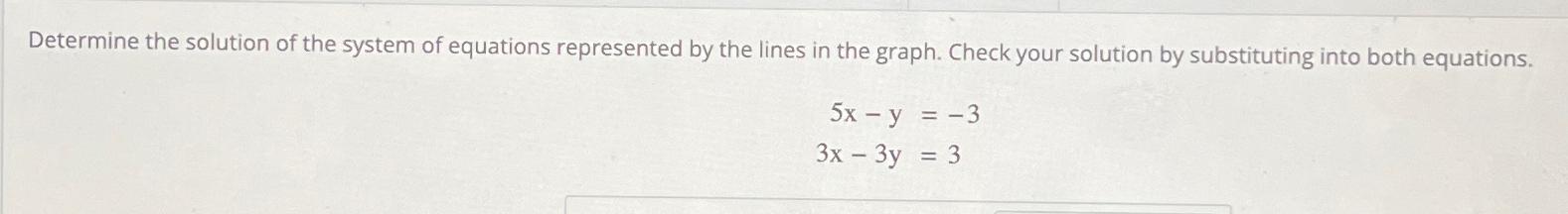 Solved Determine the solution of the system of equations | Chegg.com