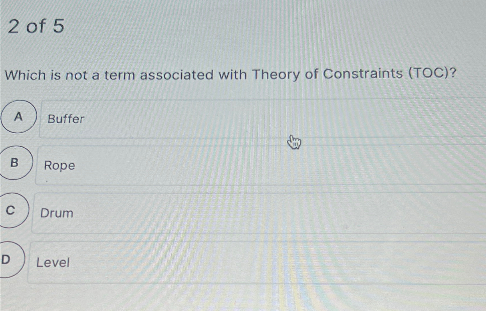 Solved 2 ﻿of 5Which is not a term associated with Theory of | Chegg.com