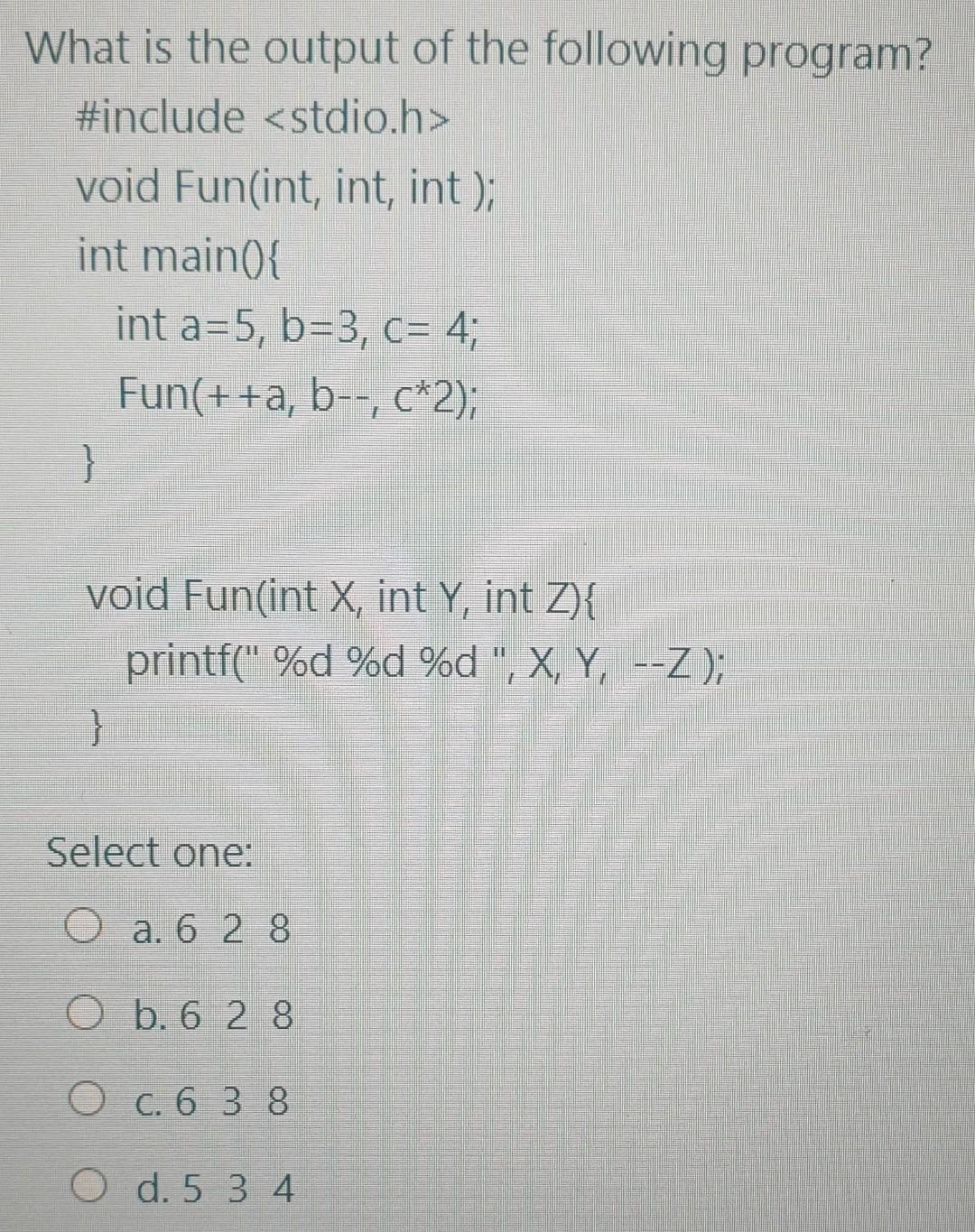 Solved What is the output of the following program? #include | Chegg.com