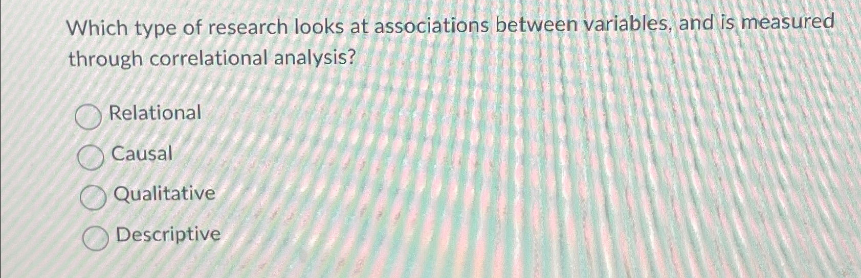 Solved Which type of research looks at associations between | Chegg.com