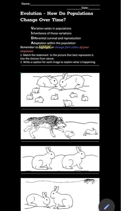Solved Name: Date: Evolution - How Do Populations Change | Chegg.com