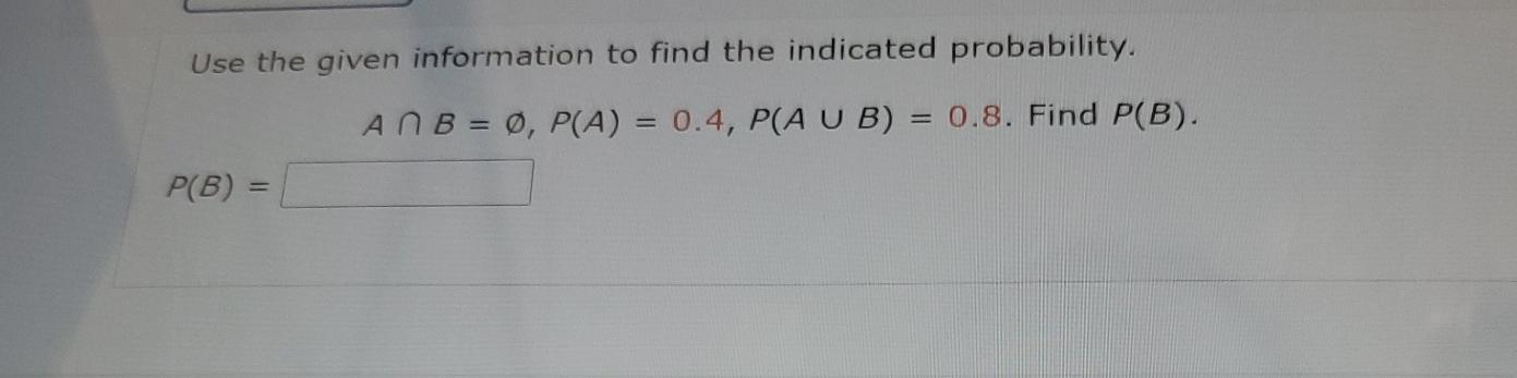 Solved Use the given information to find the indicated | Chegg.com