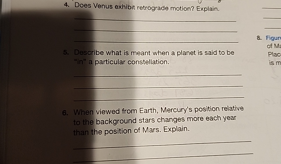 Solved Does Venus exhibit retrograde motion? | Chegg.com