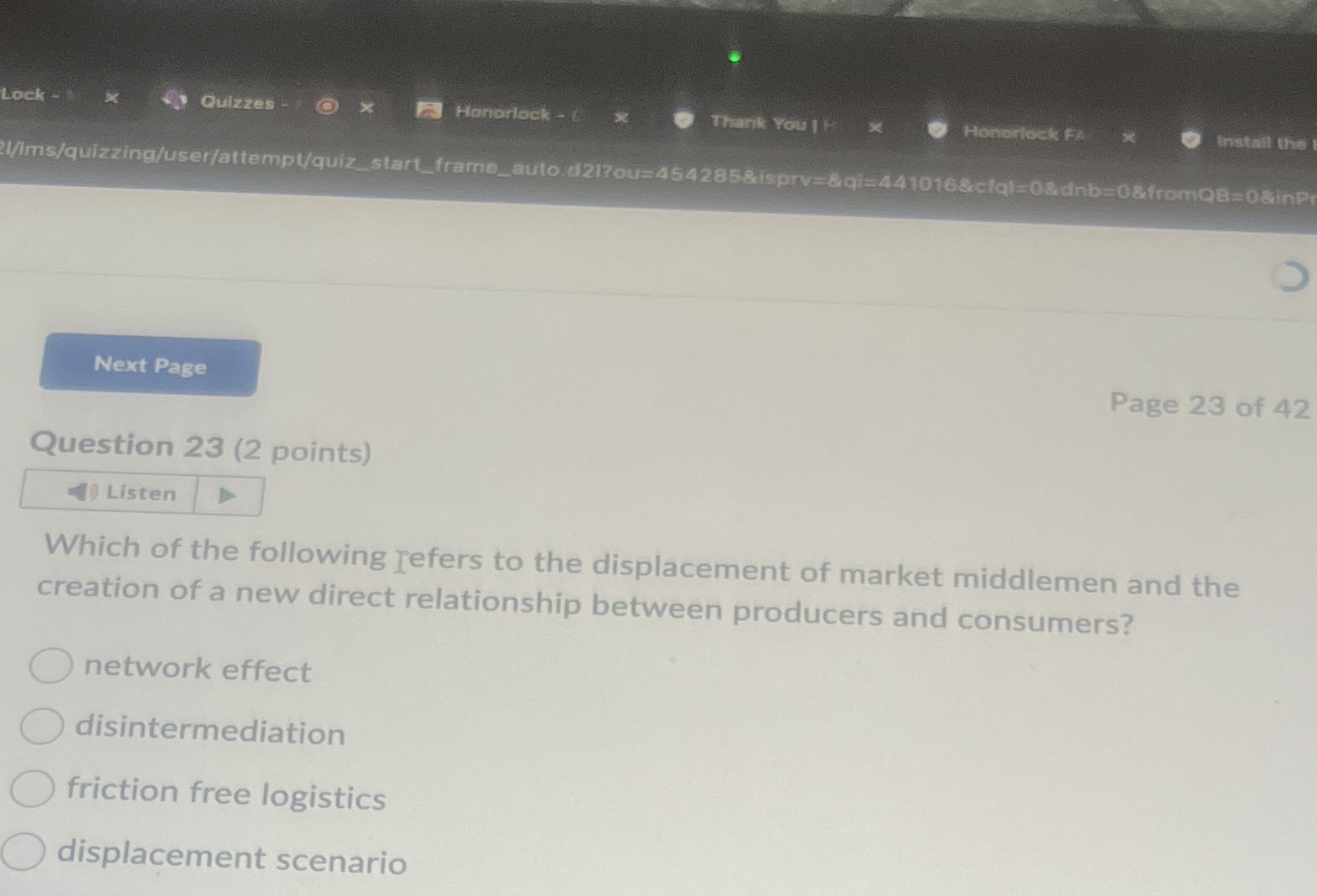 Solved Question 23 (2 ﻿points)Which of the following Iefers | Chegg.com