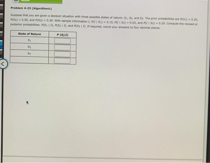 Solved eBook Problem 4-23 (Algorithmic) Suppose that you are | Chegg.com