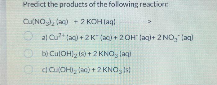 Solved Predict the products of the following reaction: | Chegg.com