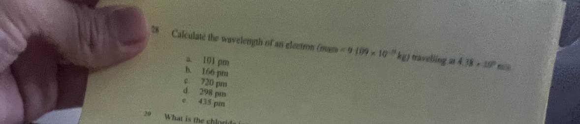 Solved 28a. 101pmb. 166pm200pmd. 209mm435pm20What is the | Chegg.com