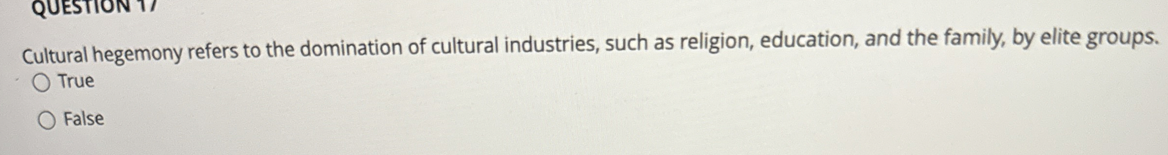 Solved Cultural hegemony refers to the domination of | Chegg.com
