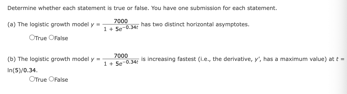 Solved Determine whether each statement is true or false. | Chegg.com