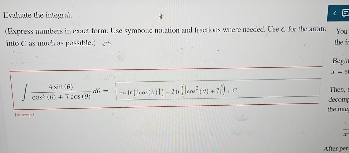 Solved Evaluate the integral.(Express numbers in exact form. | Chegg.com