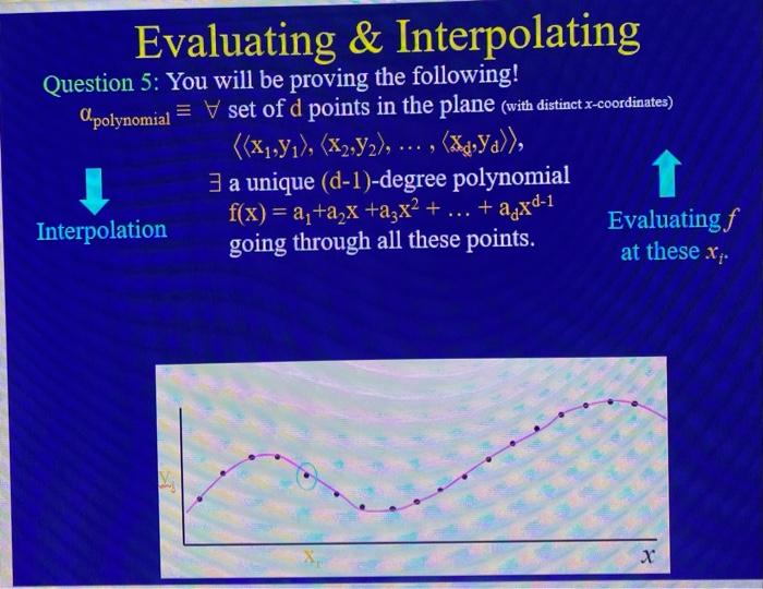 Solved Evaluating & Interpolating Question 5: You will be | Chegg.com