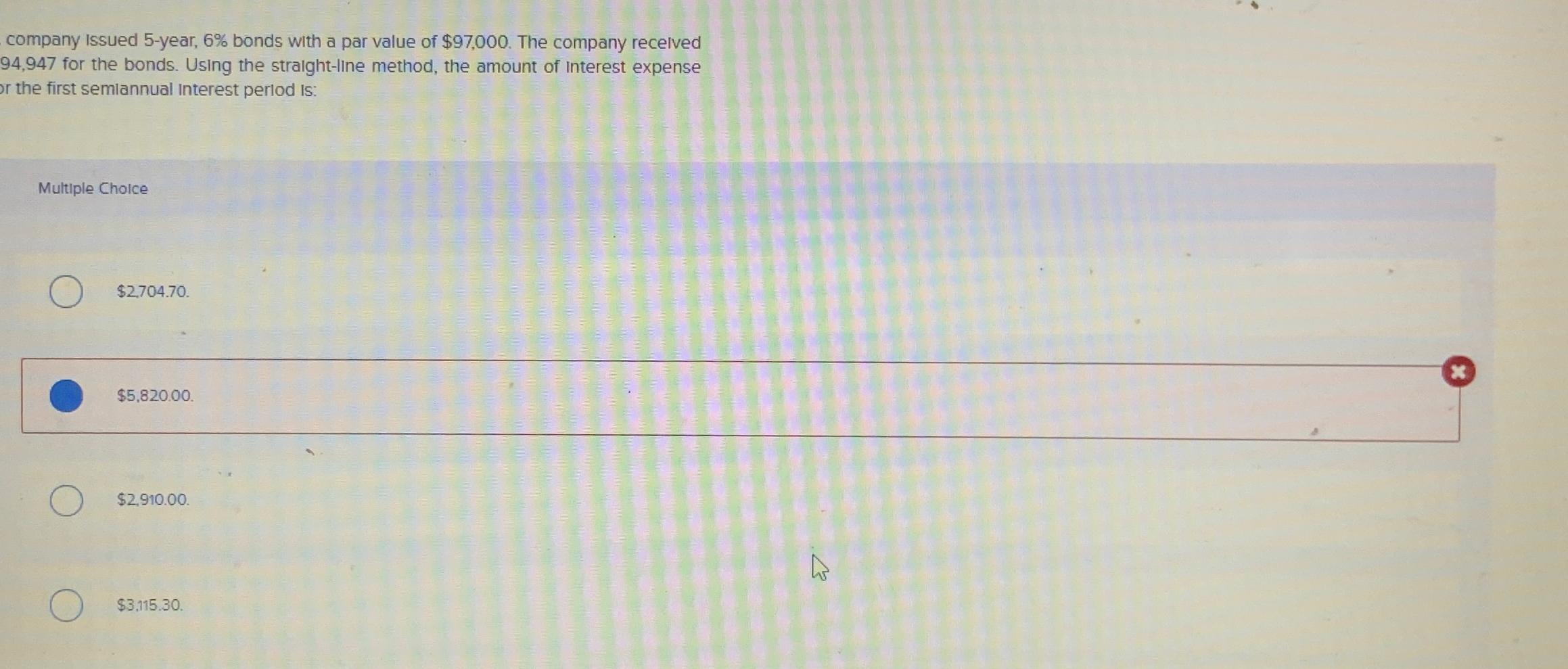 Solved company Issued 5 -year, 6% ﻿bonds with a par value of | Chegg.com