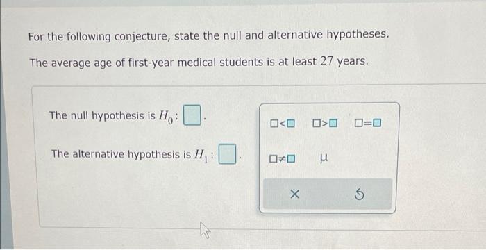 Solved For the following conjecture, state the null and | Chegg.com