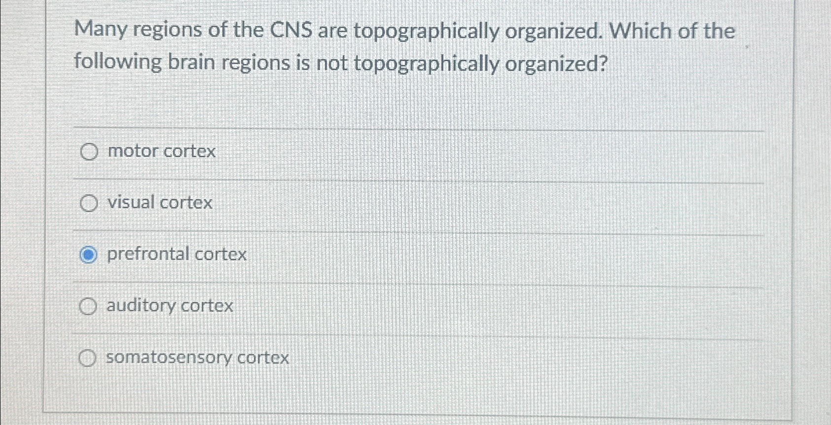 Solved Many regions of the CNS are topographically | Chegg.com