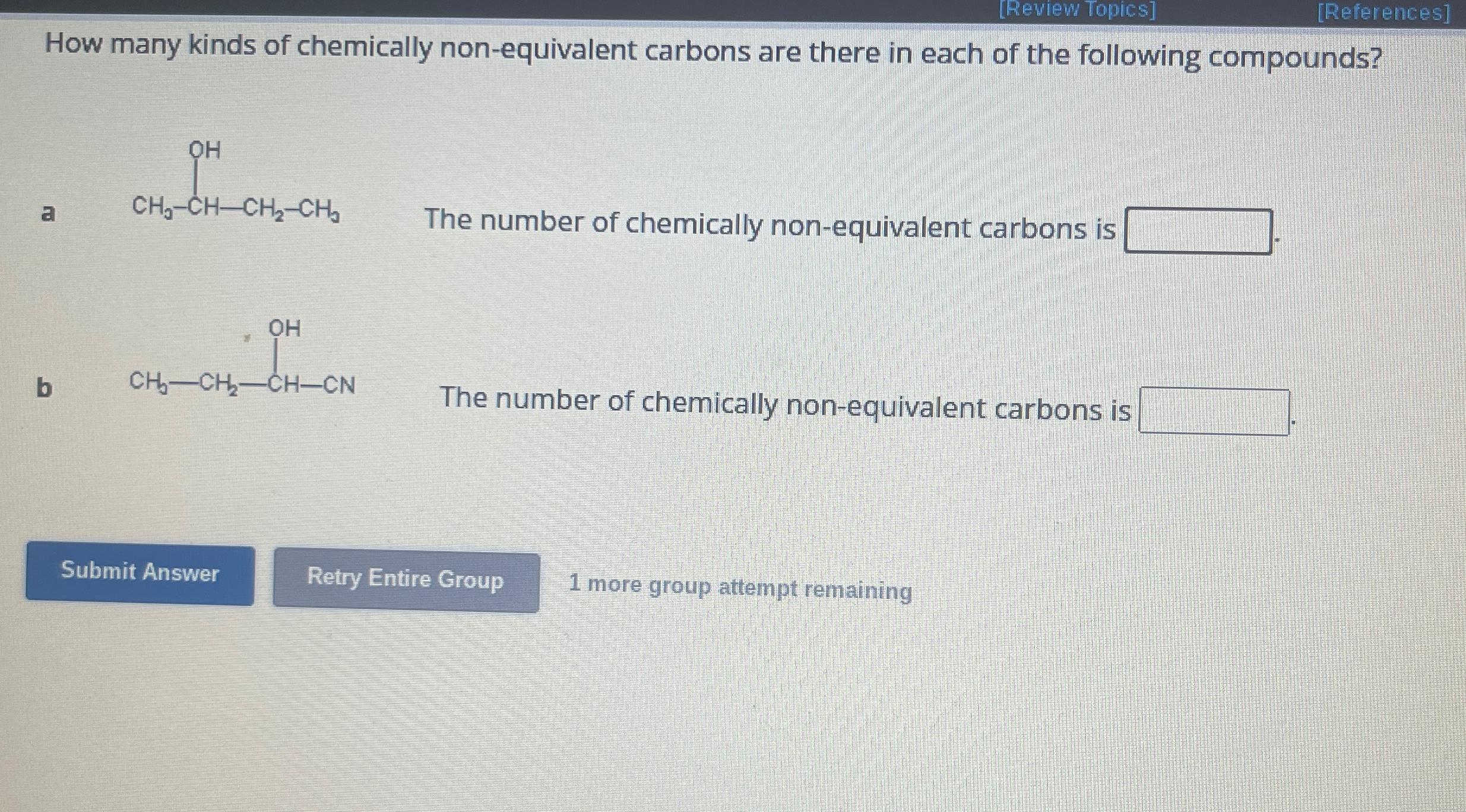 Solved How many kinds of chemically non-equivalent carbons | Chegg.com