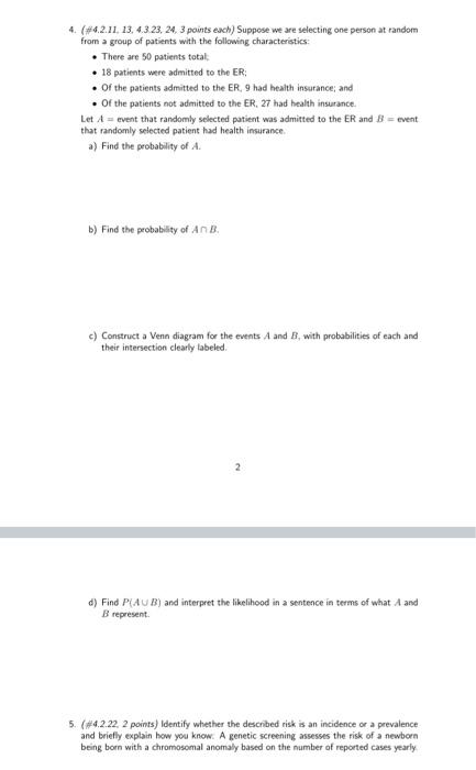 Solved 4. (44.2.11, 13, 4.3.23, 24. 3 points each) Suppose | Chegg.com