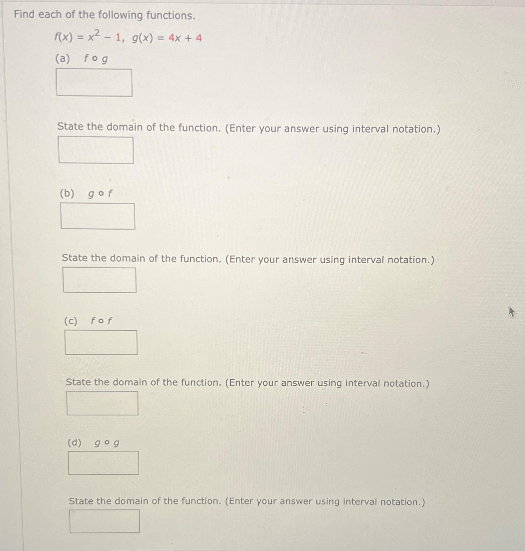 Solved Find each of the following | Chegg.com