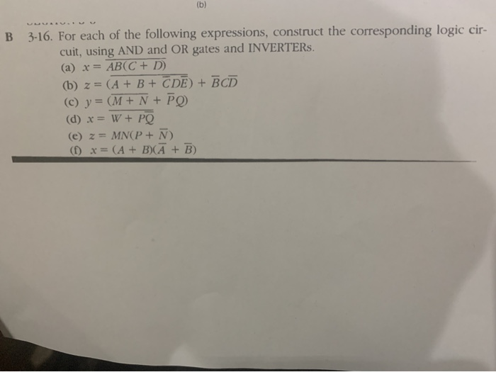 Solved B B 3 16 For Each Of The Following Expressions