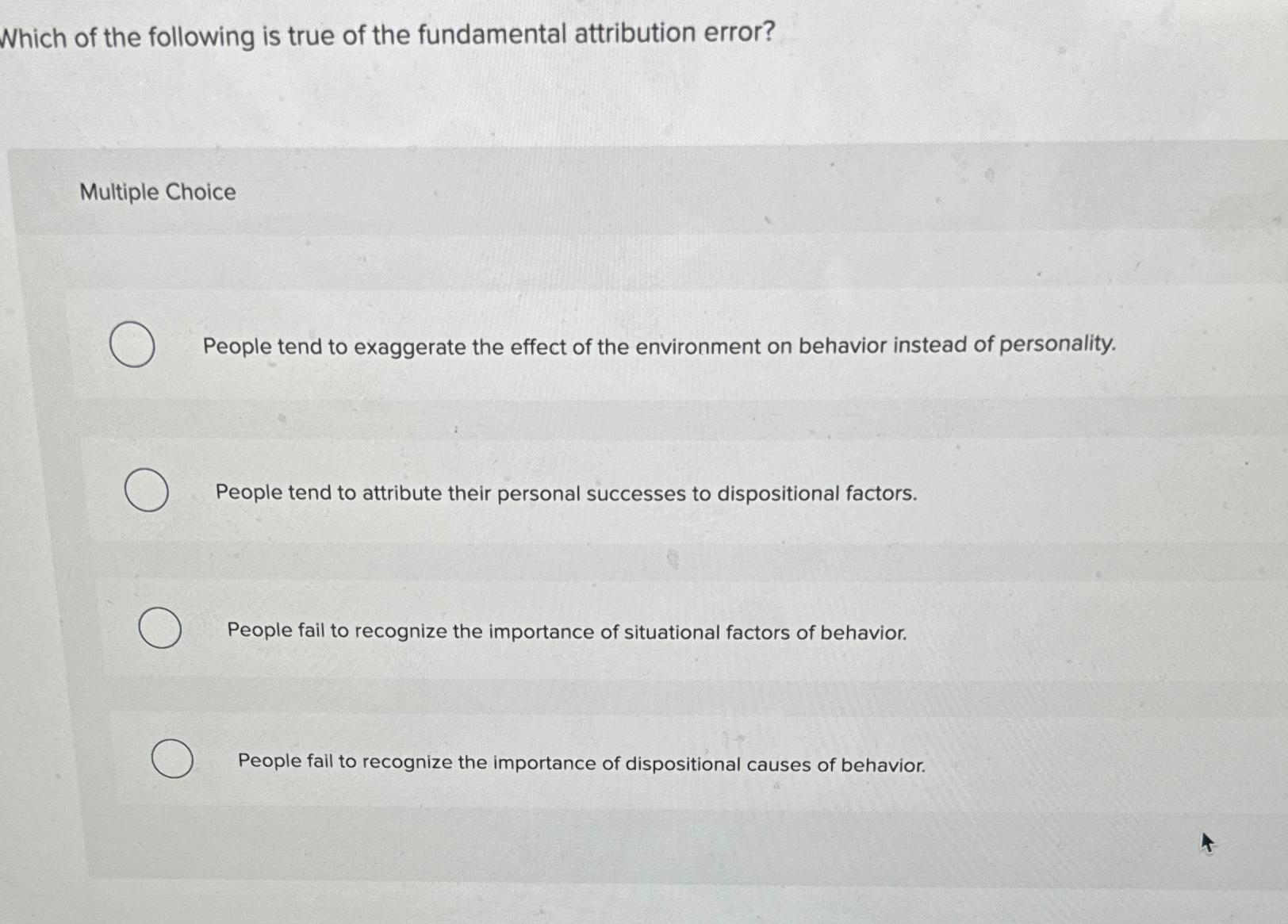 Solved Which of the following is true of the fundamental | Chegg.com
