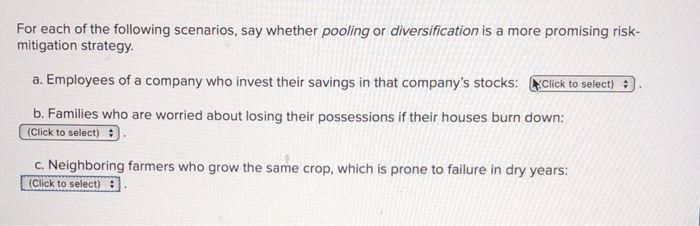 Solved For each of the following scenarios, say whether | Chegg.com