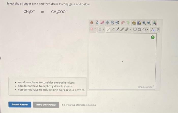 Solved Select the stronger base and then draw its conjugate | Chegg.com
