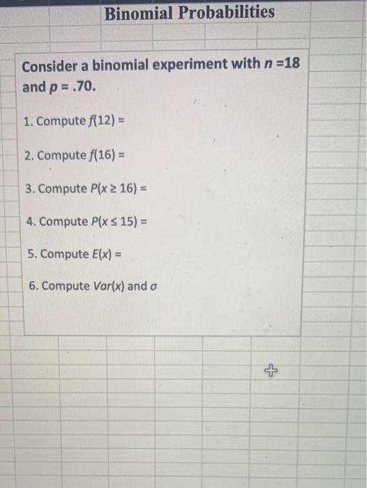 Solved Binomial Probabilities Consider a binomial experiment | Chegg.com