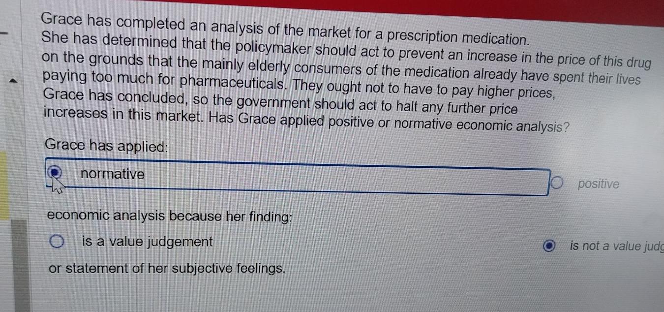 Solved Grace has completed an analysis of the market for a | Chegg.com