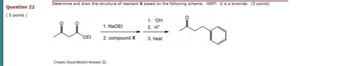 Solved Determine and draw the structure of reactant X based | Chegg.com