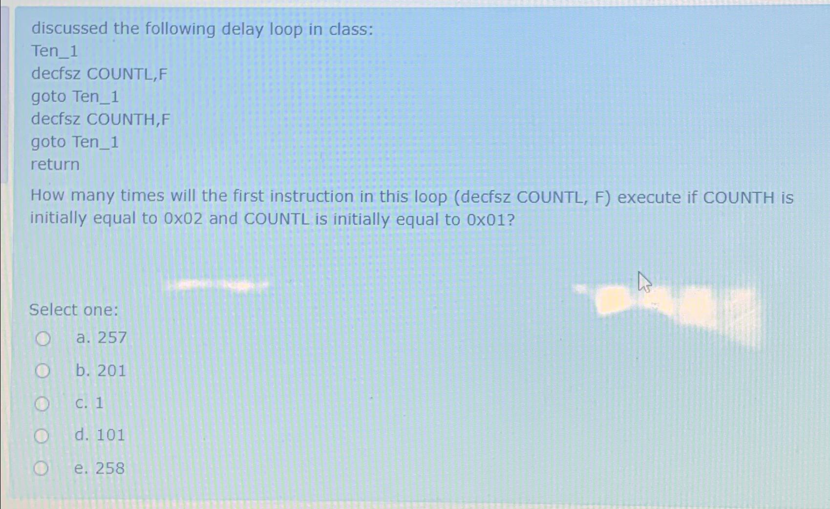 Solved discussed the following delay loop in | Chegg.com