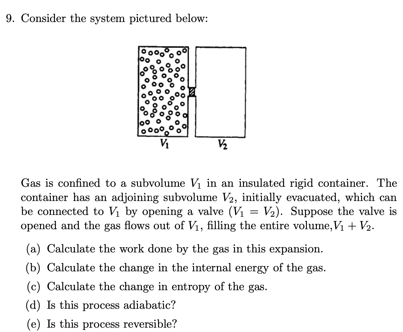 Solved Consider the system pictured below:Gas is confined to | Chegg.com