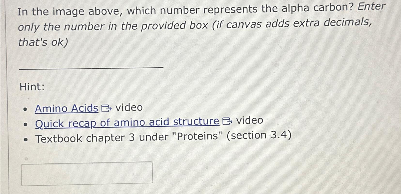 Solved In the image above, which number represents the alpha | Chegg.com