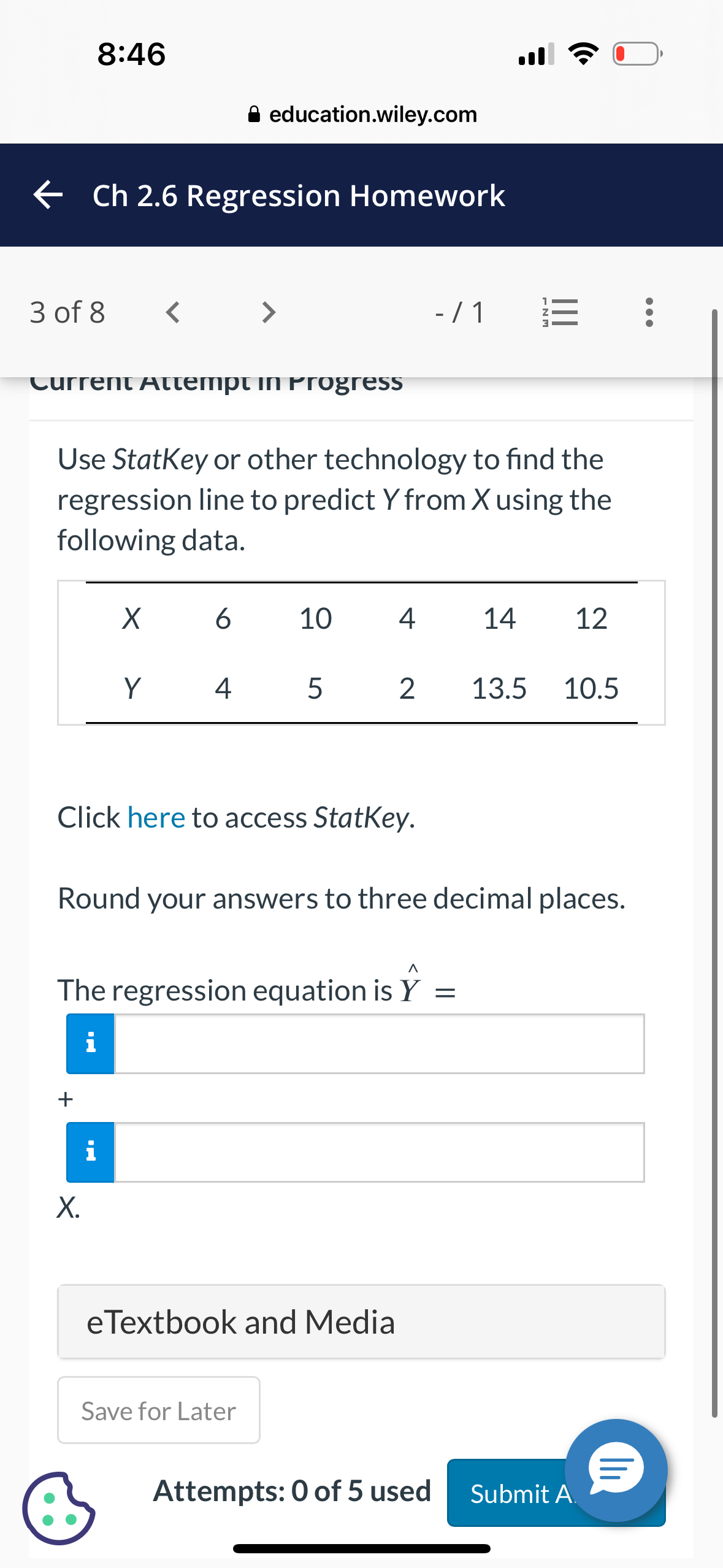 Solved Use StatKey or other technology to find theregression | Chegg.com