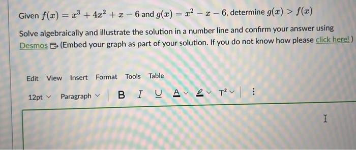 Solved Given f(x)=x3+4x2+x−6 and g(x)=x2−x−6, determine | Chegg.com