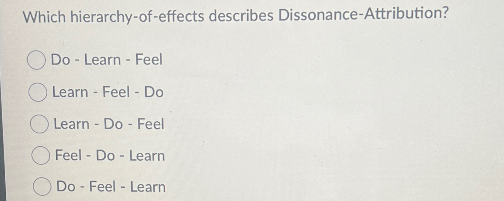 Solved Which hierarchy-of-effects describes | Chegg.com