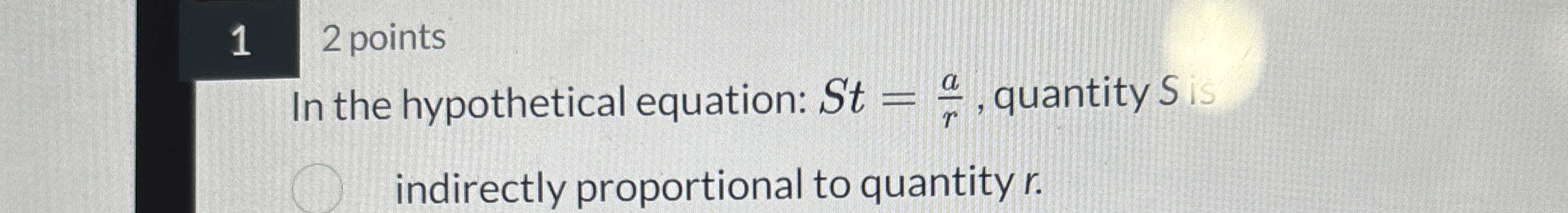 Solved 12 ﻿pointsIn the hypothetical equation: St=ar, | Chegg.com