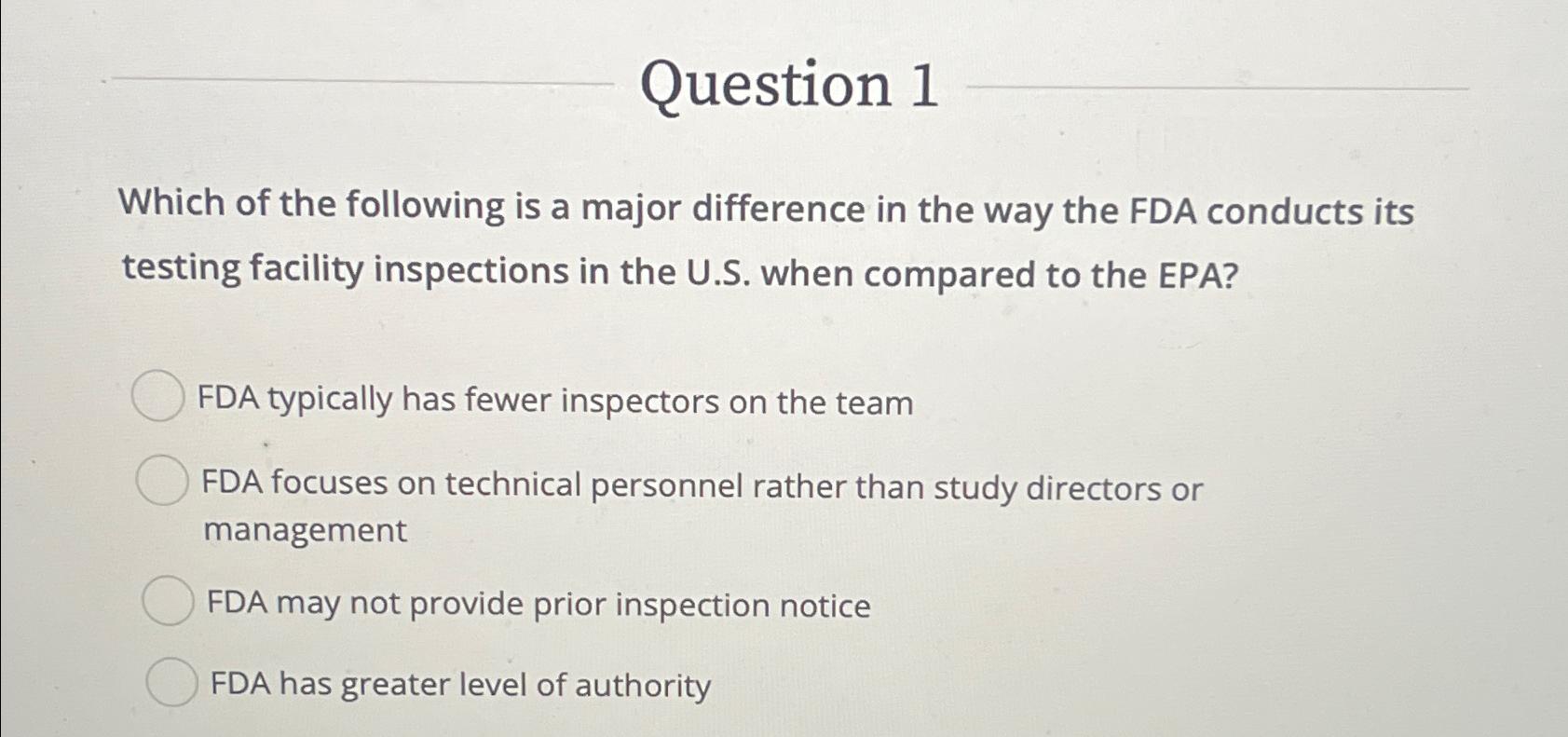 Solved Question 1Which of the following is a major | Chegg.com