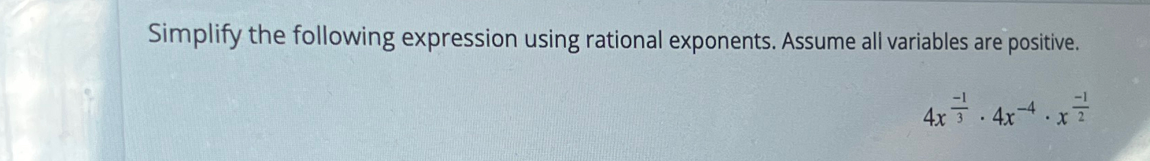 Solved Simplify the following expression using rational | Chegg.com