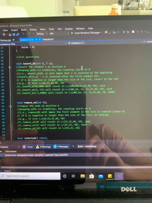 Solved Test Analyse Window Help Local Windows Debugger . SIN | Chegg.com