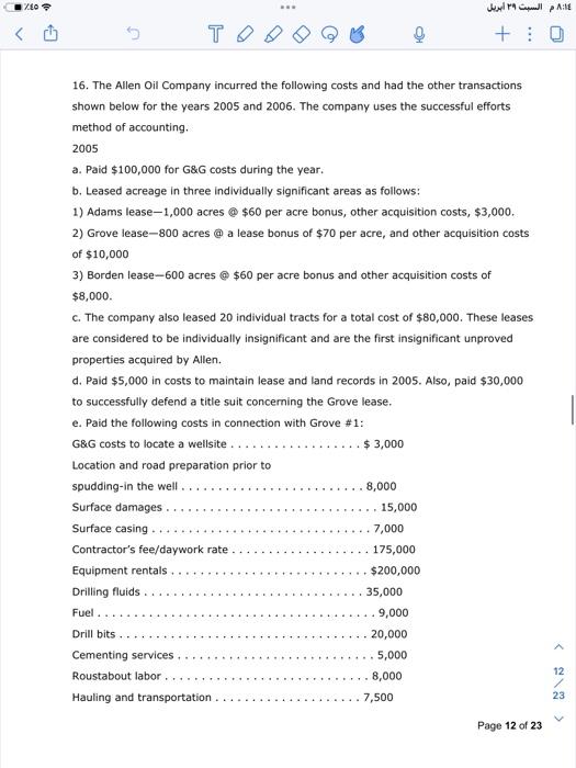 16. The Mles od Compenr incurred the follewing cents | Chegg.com