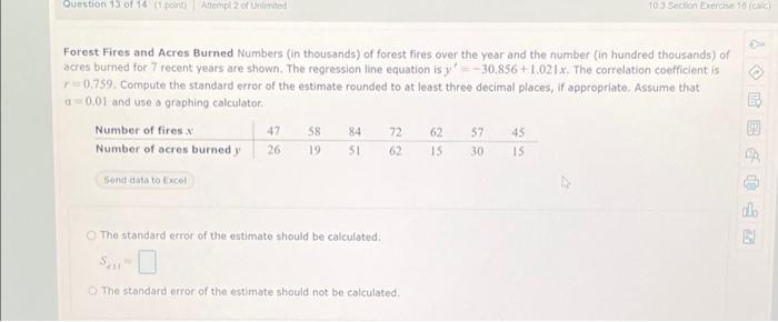 Solved Question 13 of 14 (1 point) Attempt 2 of Unlimited | Chegg.com
